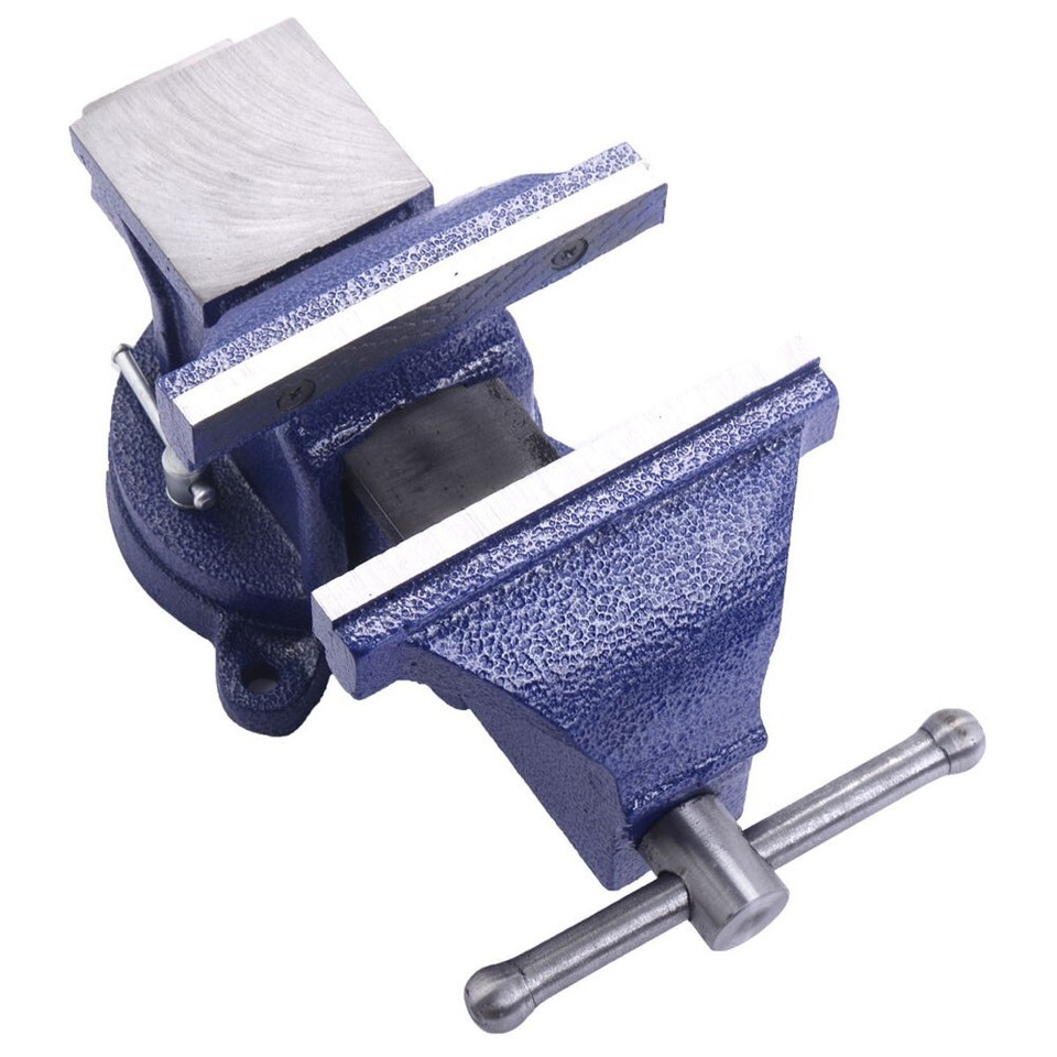 5" Bench Vise Flat Vise Heavy Type with 360° Anvil Swivel Table Top ...