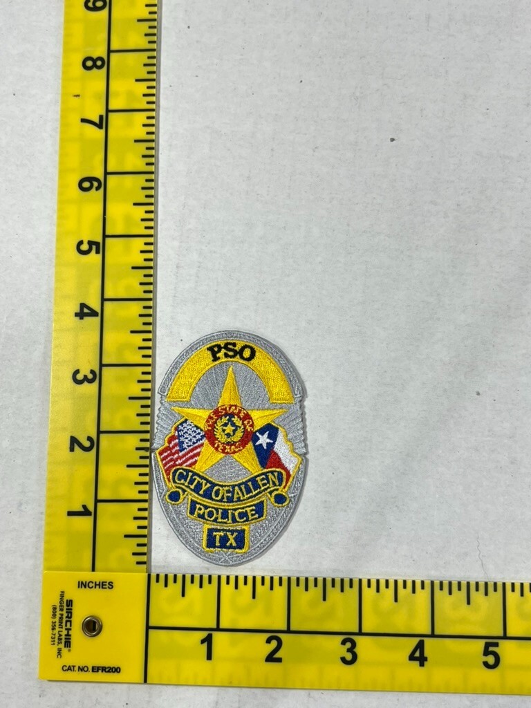 City of Allen Texas TX PSO Police Badge Patch Silver and Gold | eBay