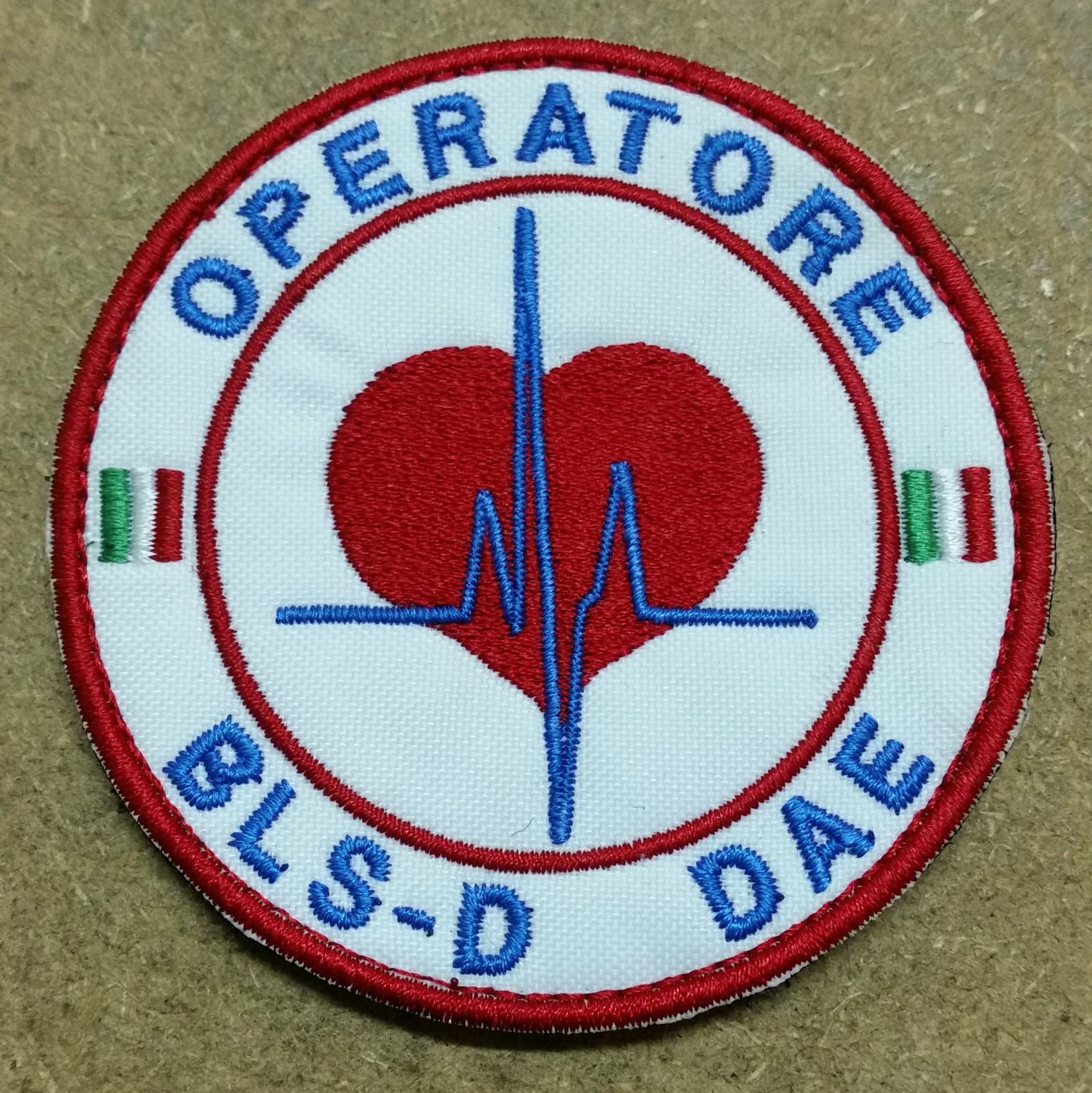 PATCH CRI OPERATORE BLS-D DAE CON STRAPPO - diam 7 cm | eBay