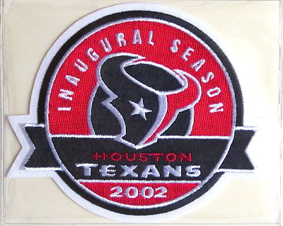 HOUSTON TEXANS ~ INAUGURAL SEASON NFL TEAM PATCH ONLY Willabee & Ward ...