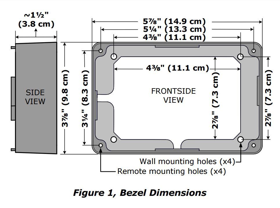 Magnum Energy Remote Control Bezel ME-RC-BZ for ME-RC50 & ME-ARC50 ...