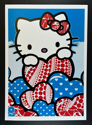 DEATH NYC 45x32cm Lt Ed Signed Graffiti Pop Art Print, COA Hello Kitty ...