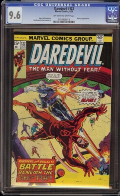 Daredevil # 132 CGC 9.6 OWW (Marvel, 1976) 2nd appearance of Bullseye ...