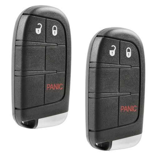 2 Remote Black 3-Button Car Key Fob for 2015 2016 2017 Fiat 500X M3N ...