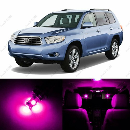 10 x Pink LED Interior Lights Package For 2001 - 2007 Toyota Highlander ...