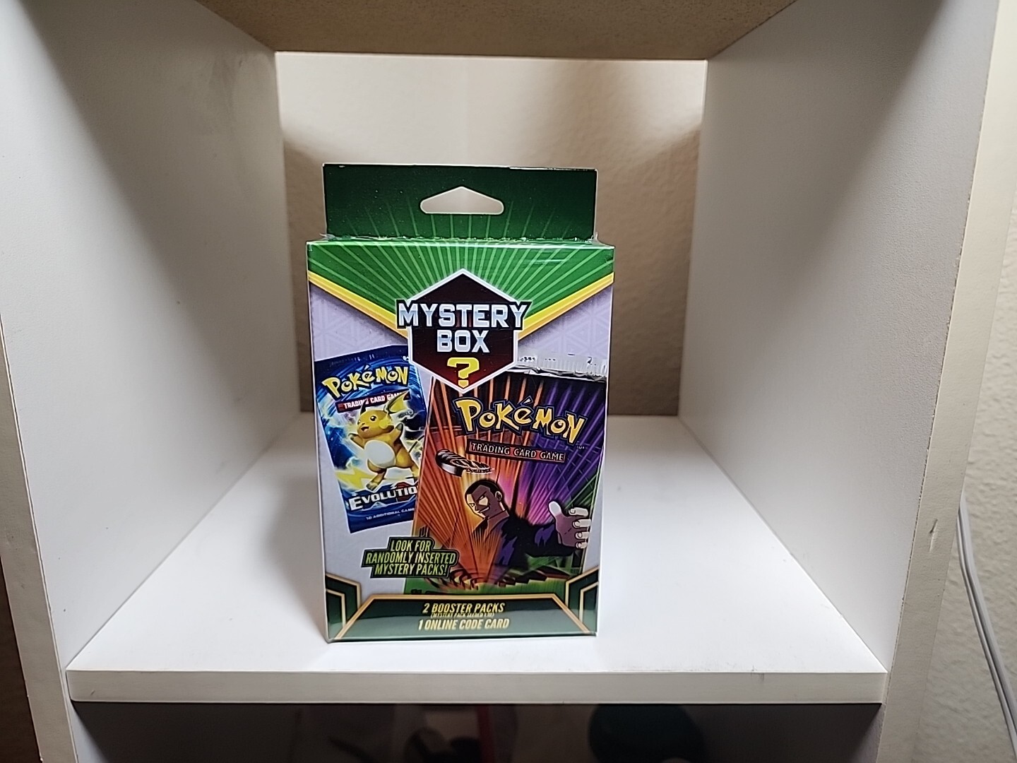 Pokémon Mystery Hanger Box Green 2 Booster Pack with 1 Online Code Card ...
