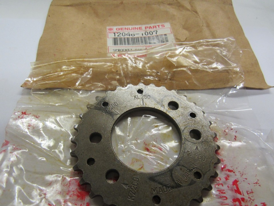 NOS Kawasaki OEM 32T Camshaft Sprocket 78-82 KL250 78-79 KZ200 12046 ...