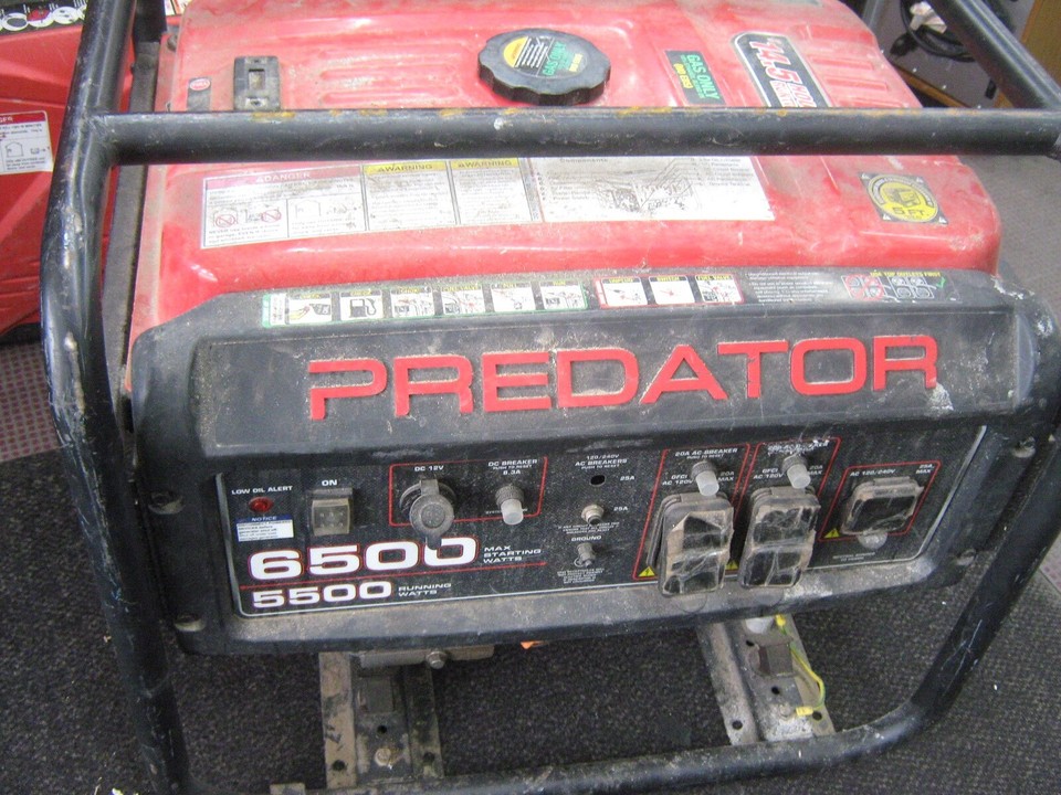 Predator 6500-5500 Gas Generator 301 cc Engine 120V Output tested nice ...