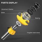 1/2-Inch Shank 2 Set Bevel Shaker Rail and Stile Router Bits, Rail and ...