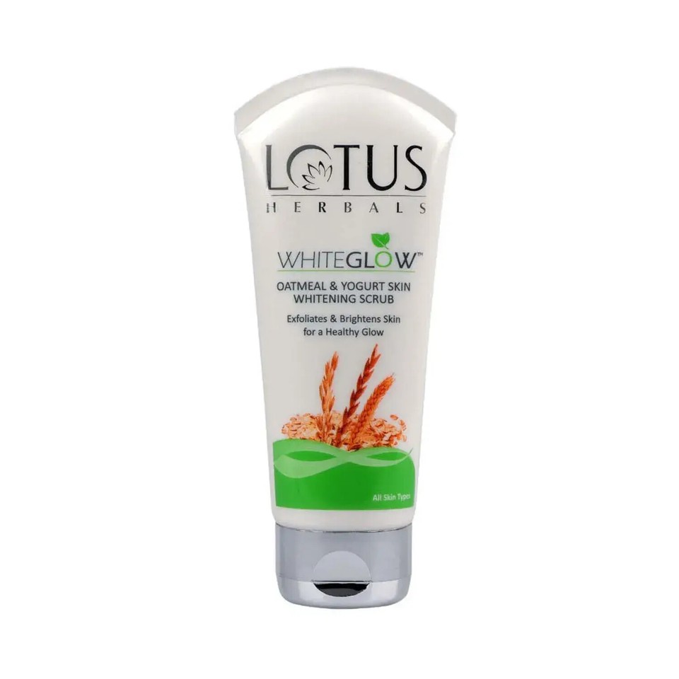 Lotus Herbals White Glow Oatmeal And Yogurt Whitening Face Scrub 100gm ...