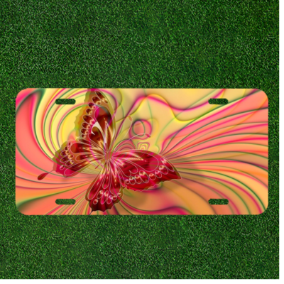 Custom Personalized License Plate Auto Tag With Colorful Fancy ...