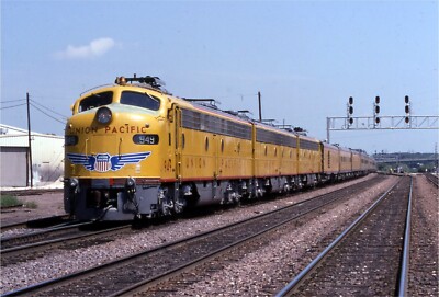 Union Pacific 949 w special excursion train Chicago to Clinton, IA 5 x ...