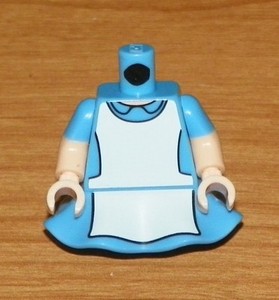 LEGO - Minifig, Torso Dress w/ Short Sleeves, Blue Skirt w/ White Apron ...