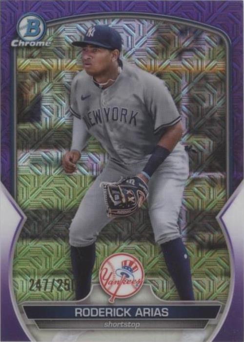 2023 Bowman - Chrome Prospects Roderick Arias #BCP-135 Purple Mojo ...