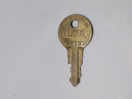 ILLINOIS Lock Key # F314 F 314 Slot Machine Jukebox Wallbox Arcade Coin ...