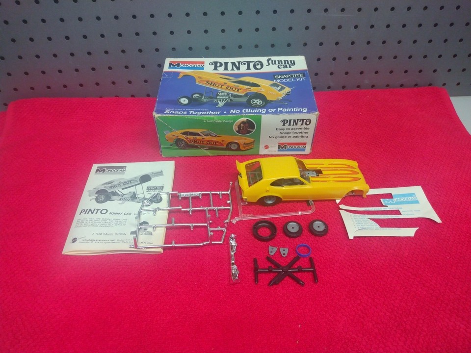 Vtg Monogram Pinto Funny Car Snap Tite Model Kit 1974 Made In USA | eBay