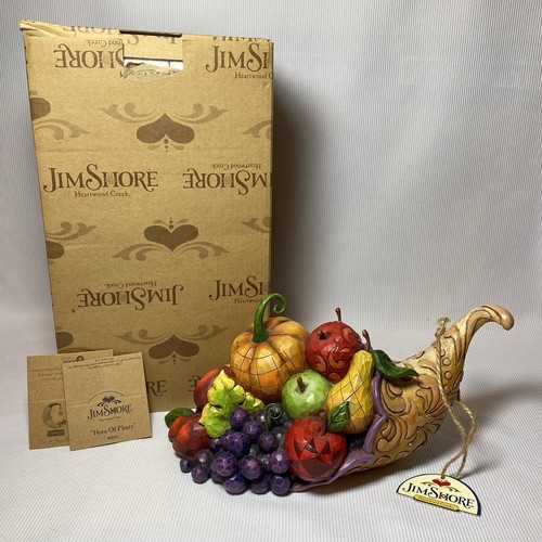 Jim Shore Heartwood Creek Horn Of Plenty Harvest Cornucopia | eBay