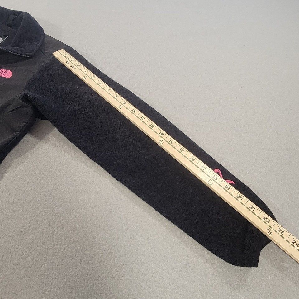 North Face Women's Fleece Jacket Black Pink Breast Cancer Logo Full Zip ...