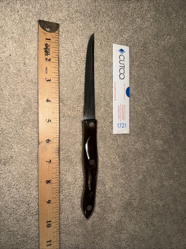 CUTCO 1721 Trimmer Knife Serrated Dark Brown / Black Handle | eBay