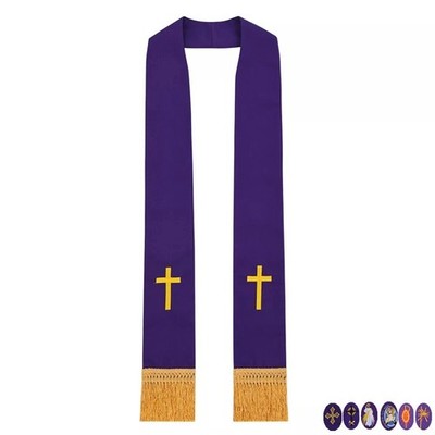 Catholic Clergy Stole Priest Stole Cross Embroidery Pastor Stoles ...