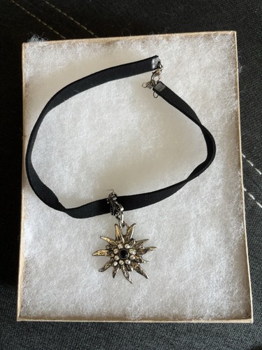 Choker Necklace Dirndl German Oktoberfest Costume Edelweiss Pendant | eBay