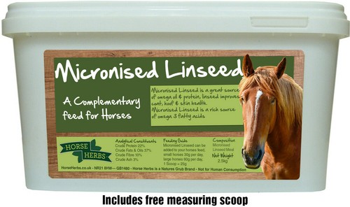 Horse Herbs Micronised Linseed Meal 2.5kg Bucket - Equine Feed ...