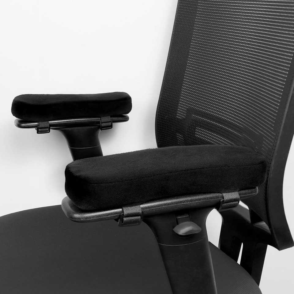 2PCS Thick Memory Foam Chair Armrest Pads Office Chair Arm Elbow Rest ...