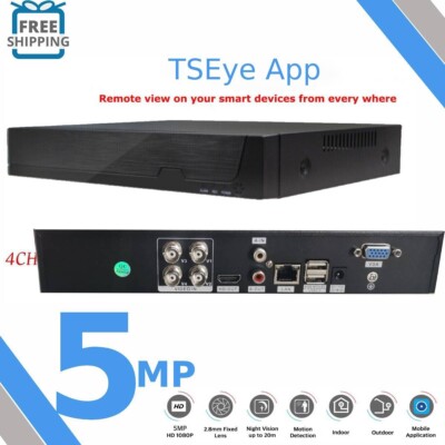 CCTV DVR 5MP 4 Channel Video Recorder With Hard Drive For Camera System ...