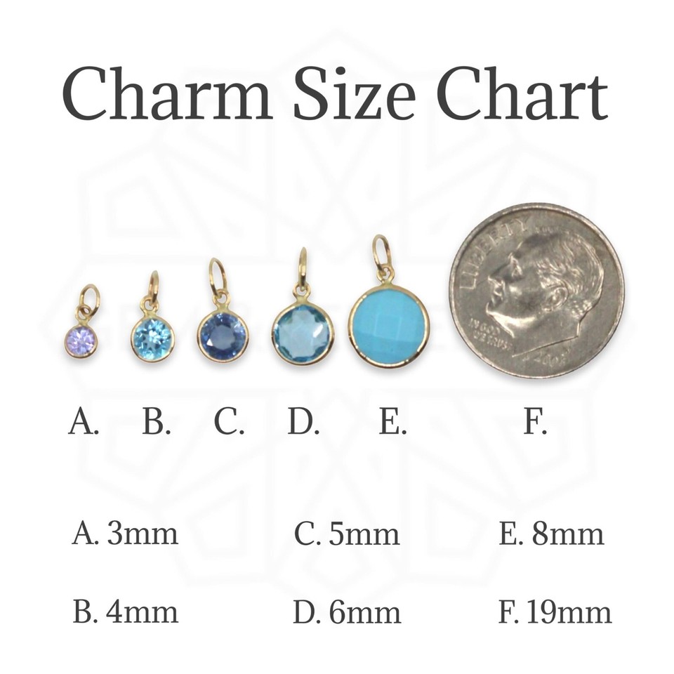 Emerald Faceted Rondelle Charm Set in 14K Yellow Gold | eBay