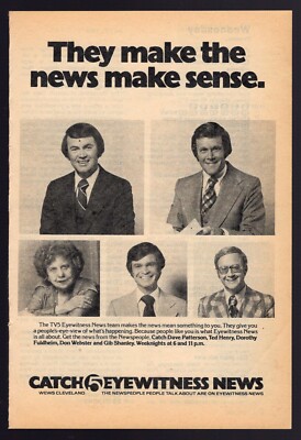 1976 WEWS TV NEWS AD GIB SHANLEY, DOROTHY FULDHEIM, TED HENRY & DON ...