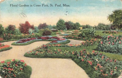 Postcard Floral Garden in Como Park St Paul Minnesota MN DB 1916 | eBay