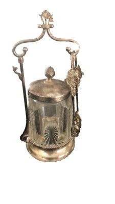 Victorian Pickle Castor, Pickle Cruet Quadruple Silver Plate by Meriden ...