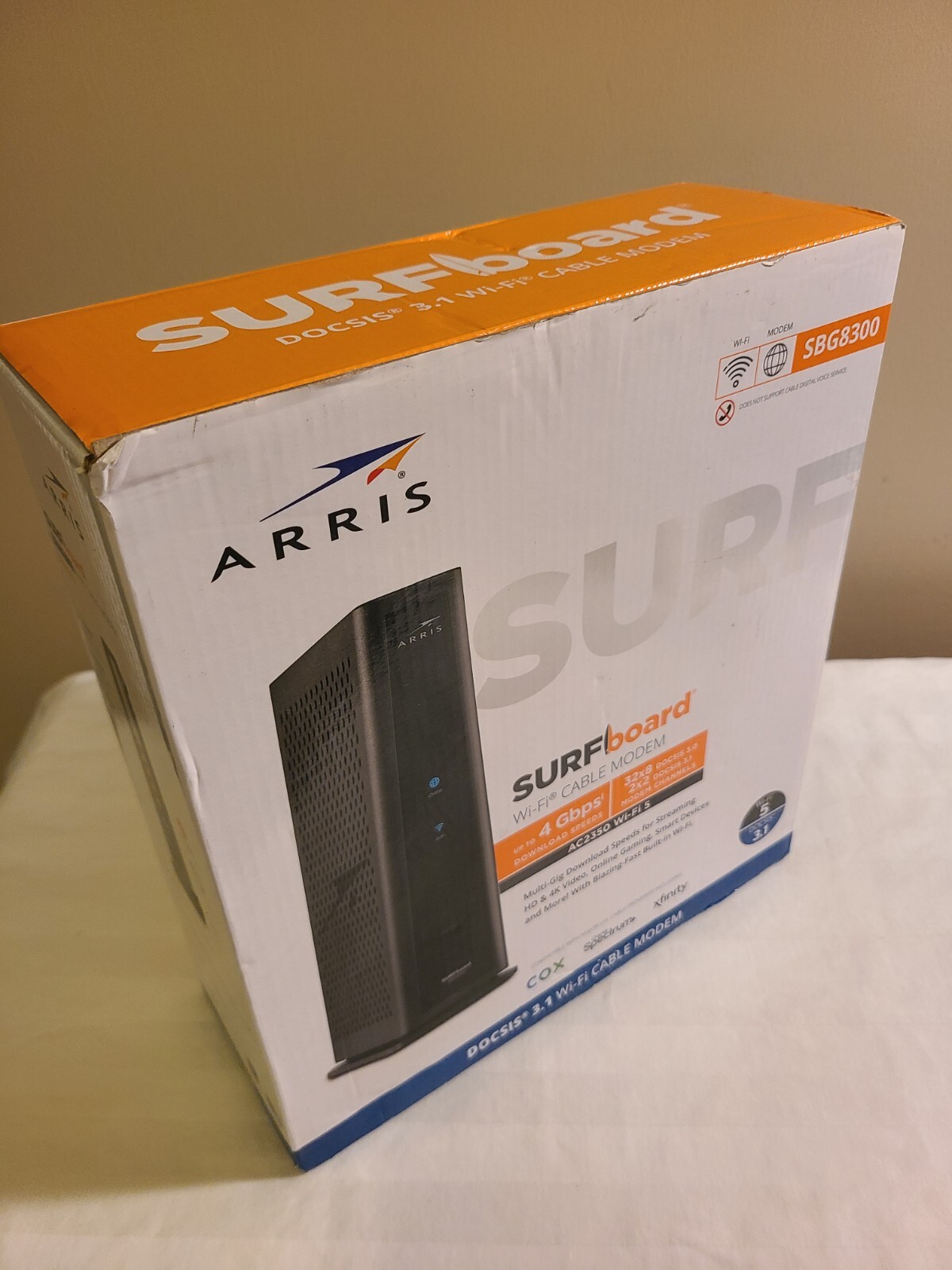 ARRIS SURFboard SBG8300 DOCSIS 3.1 Gigabit Cable Modem & AC2350 Dual ...