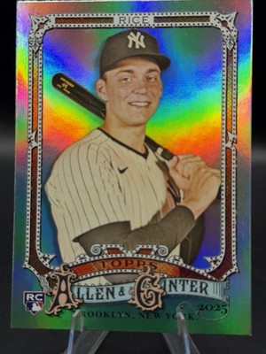 Ben Rice 2025 Topps Allen & Ginter Silver Portrait #104 RC New York ...