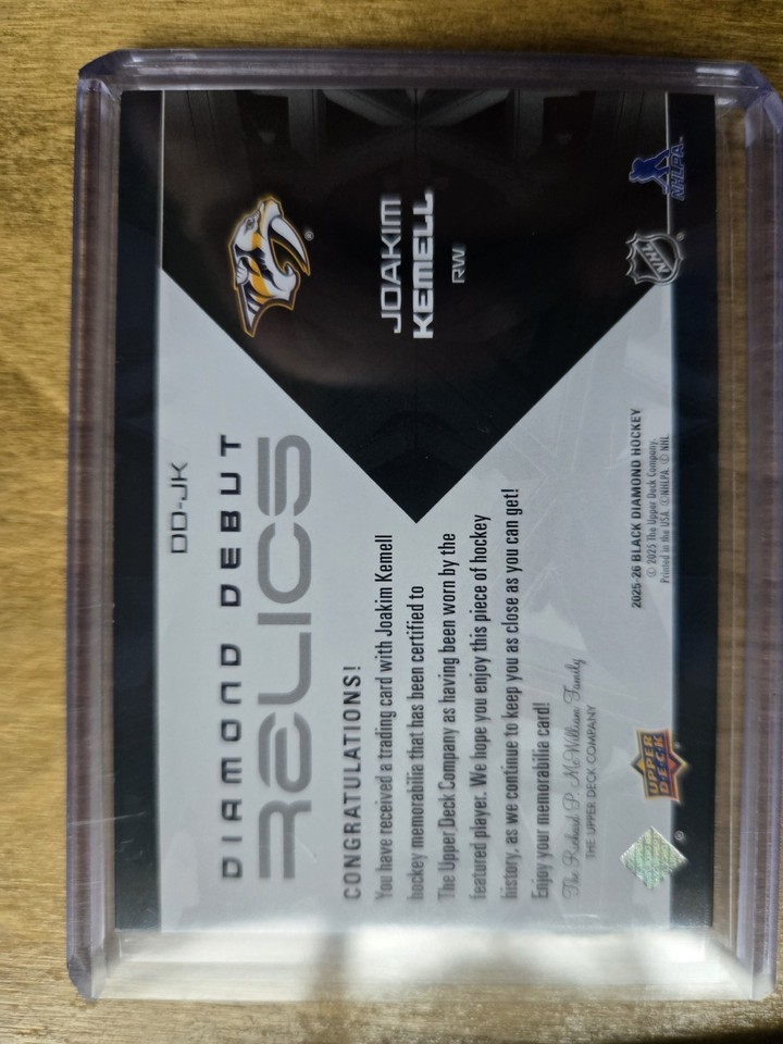 2025-26 UD Black Diamond- Joakim Kemell Diamond Debut Relics | eBay