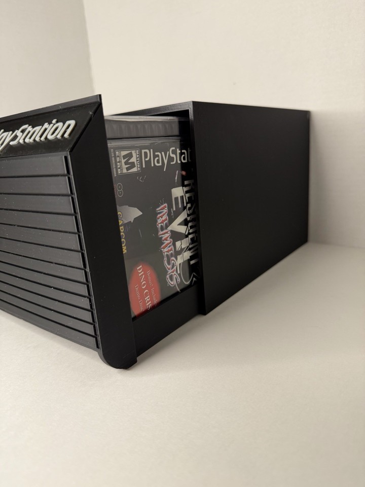 PlayStation PS1 Holds 28, Game Storage Display Shelf Memory Card Holder ...