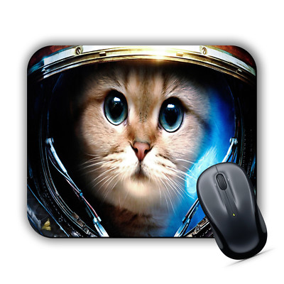 SPACE CAT MOUSE MAT Pad Computer PC Mac MacBook Gaming Cute Kitten ...