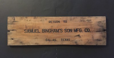 SAMUEL BINGHAM'S SON MFG DALLAS TEXAS PRINTER ROLLERS BINGHAM WOODEN ...