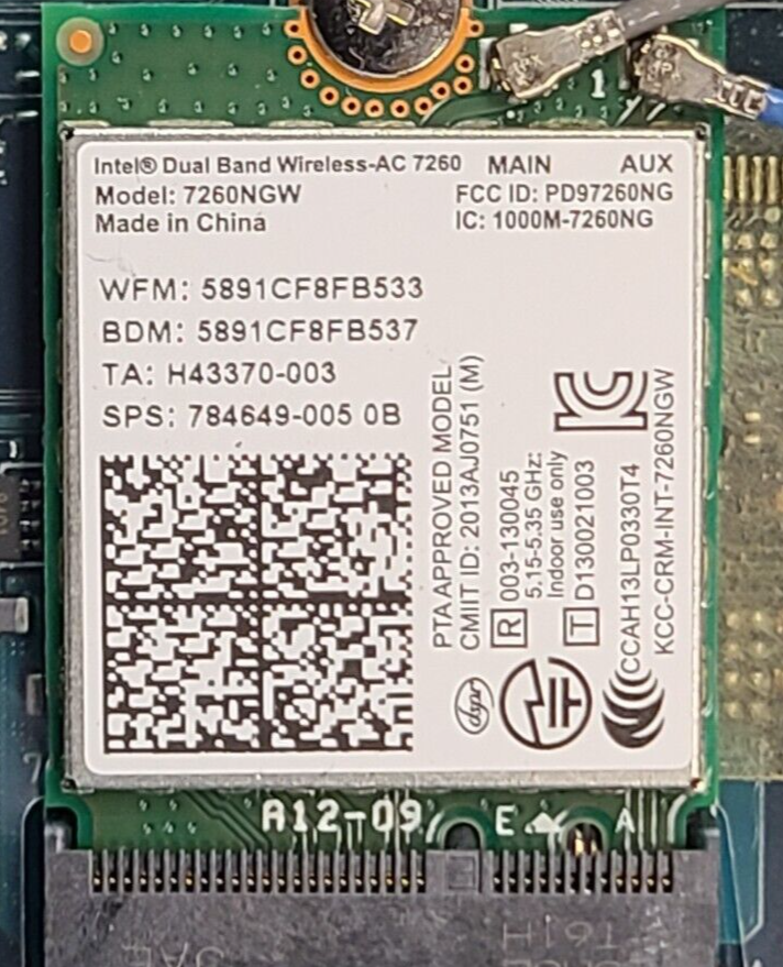 Intel AC7260 WiFi BT mini PCI card 4 Panasonic toughbook CF-31 CF-53 CF ...