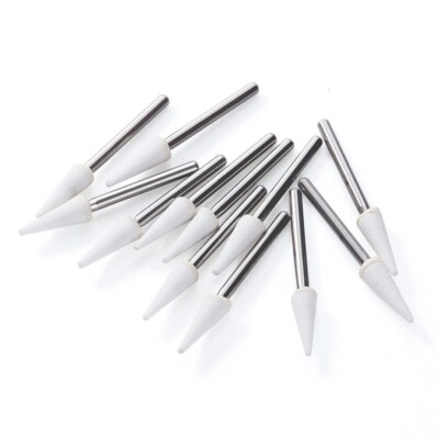 White Mounted Stone Bur FG CN1 (12 per box) Mounted Abrasion Point | eBay