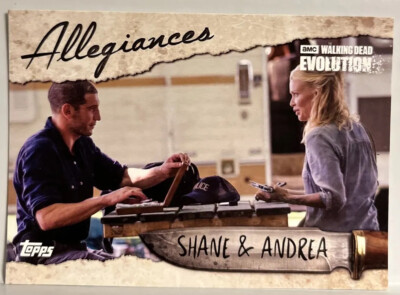 Shane & Andrea 2017 Topps The Walking Dead Evolution Allegiances Insert ...
