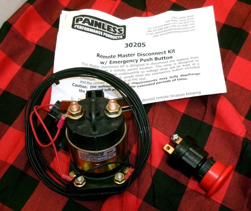 PAINLESS PERFORMANCE 30205 REMOTE MASTER DISCONNECT KIT W/ EMERGENCY ...