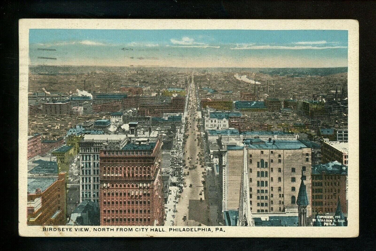Pennsylvania PA postcard Philadelphia, Birds Eye view from City Hall ...