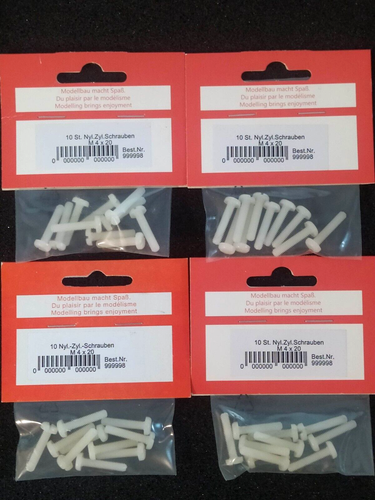 NEW Nylon M4x20mm Screw Slotted Pan Head Fasteners 10 pcs X4 | eBay