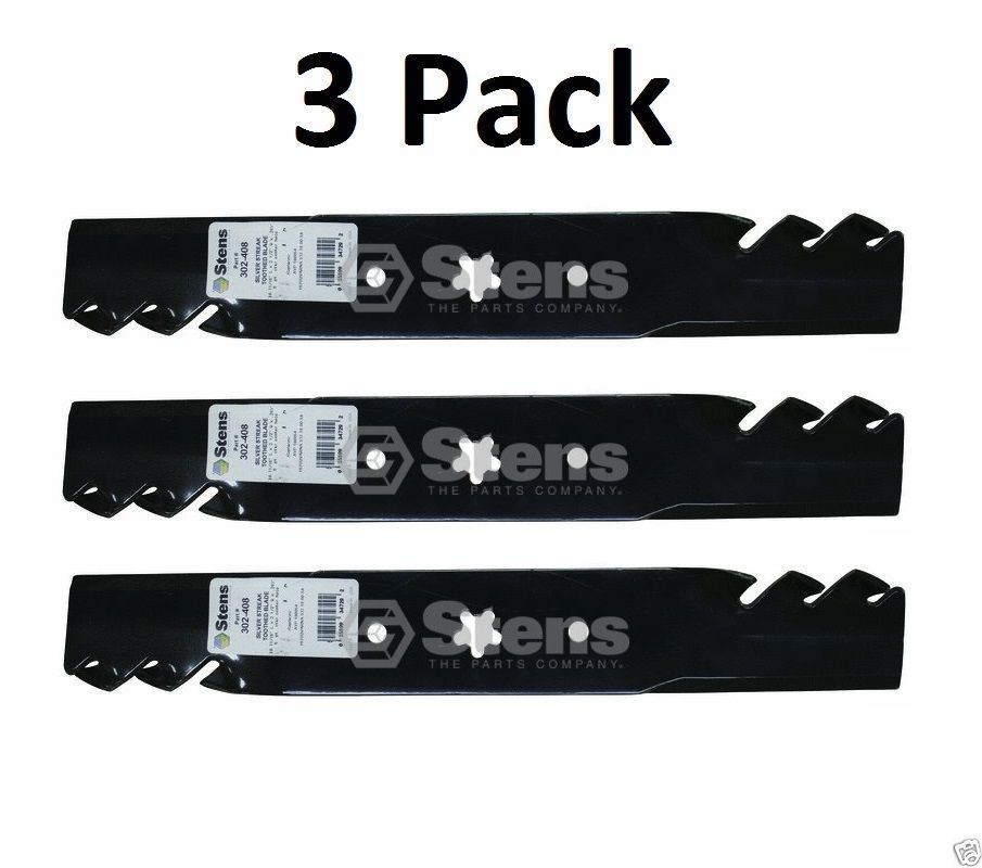 3 Pack Stens 302-408 / 362 408 Toothed Blade for Husqvarna 532173920 ...
