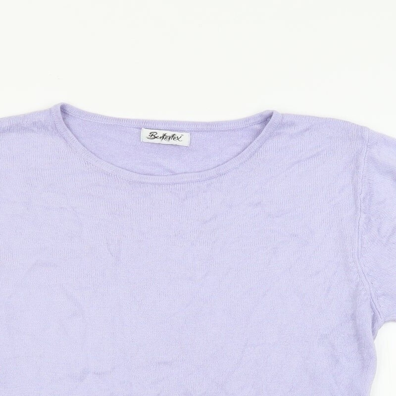 Berkertex Womens Purple Round Neck Acrylic Blend Jumper Size 10 | eBay UK