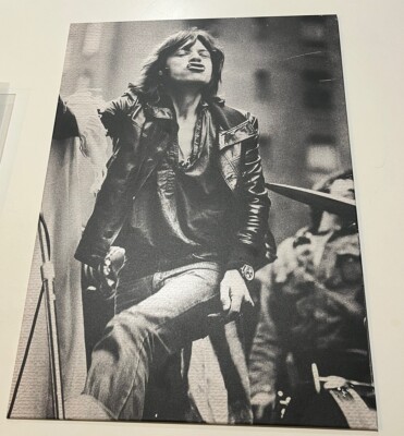 MICK JAGGER ORIGINAL DISPLATE METAL 18x13 SIGN HOLOGRAM TAG ROLLING ...