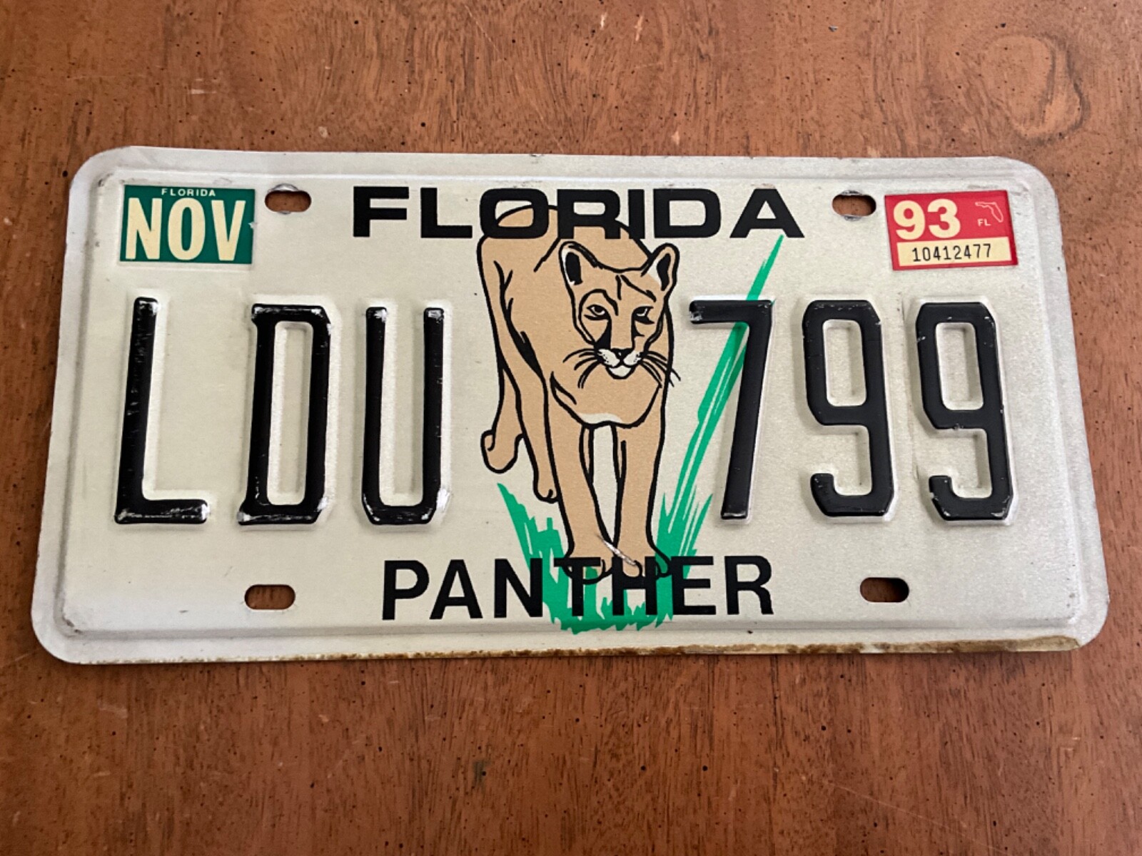 1993 Florida Panther License Plate Tag specialty animal | eBay