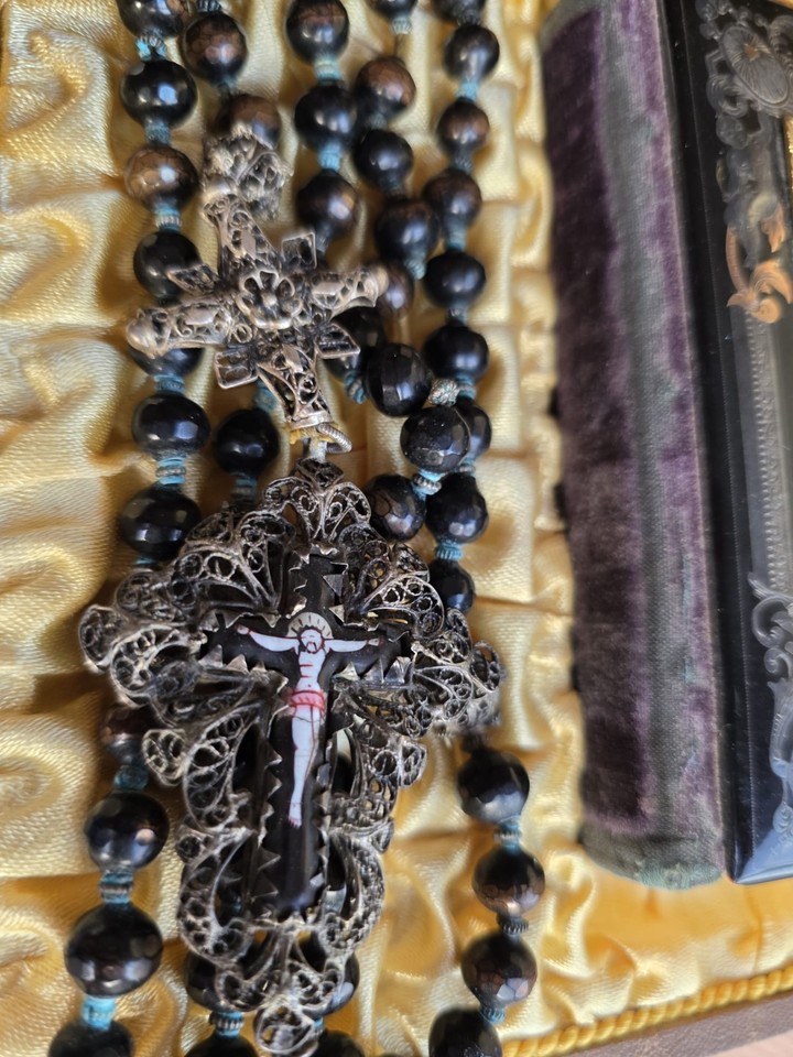 Fine Antique Victorian Religious Silver Enamel Necklace Set Museum ...