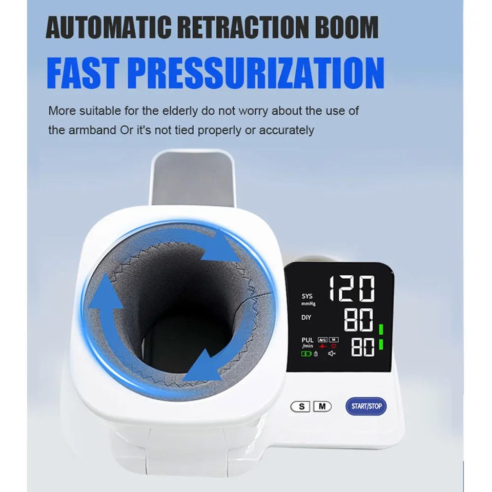 Upper Arm Blood Pressure Monitor For Home Use Digital BP Machine with ...